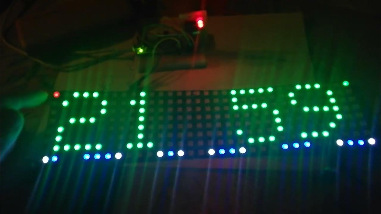 ceas NTP pe afisaj 8x32 leduri adresabile cu RPi Pico W si sistem antiblocare (2) - YouTube