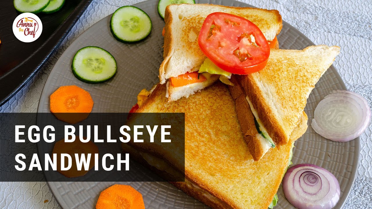 Yummy Egg Bullseye Sandwich Recipe for Breakfast - YouTube