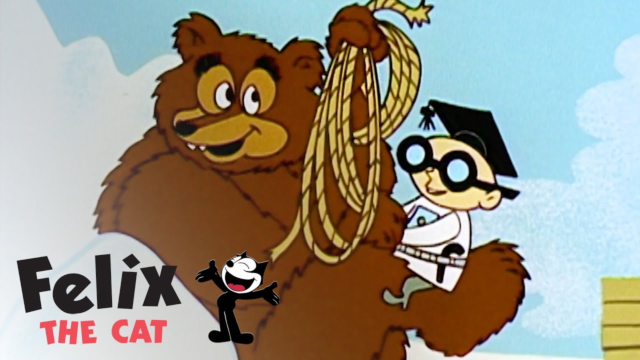 Felix Tracks Down a Giant Bear | Felix The Cat - YouTube