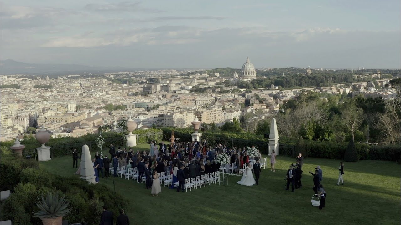 Luxury destination wedding video, Roma Villa Miani - YouTube