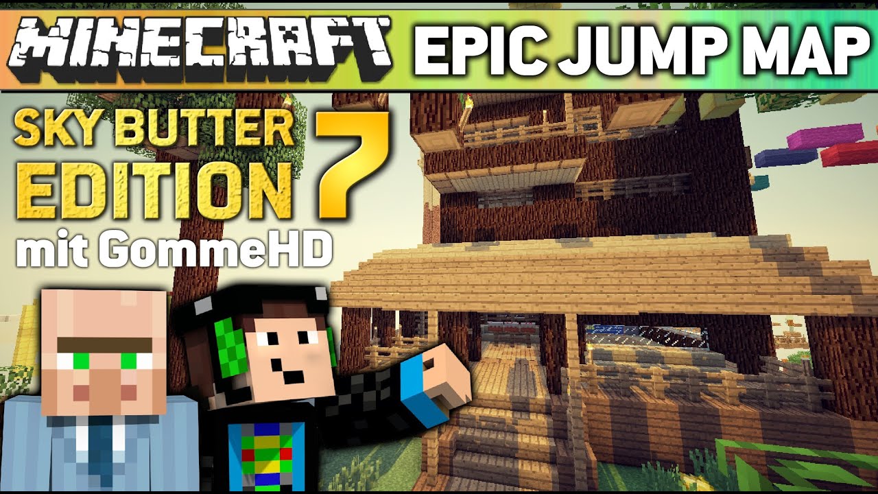 Minecraft EPIC JUMP MAP #7 - TOTAL verwirrt! (SkyDoesMinecraft Butter Edition) - YouTube