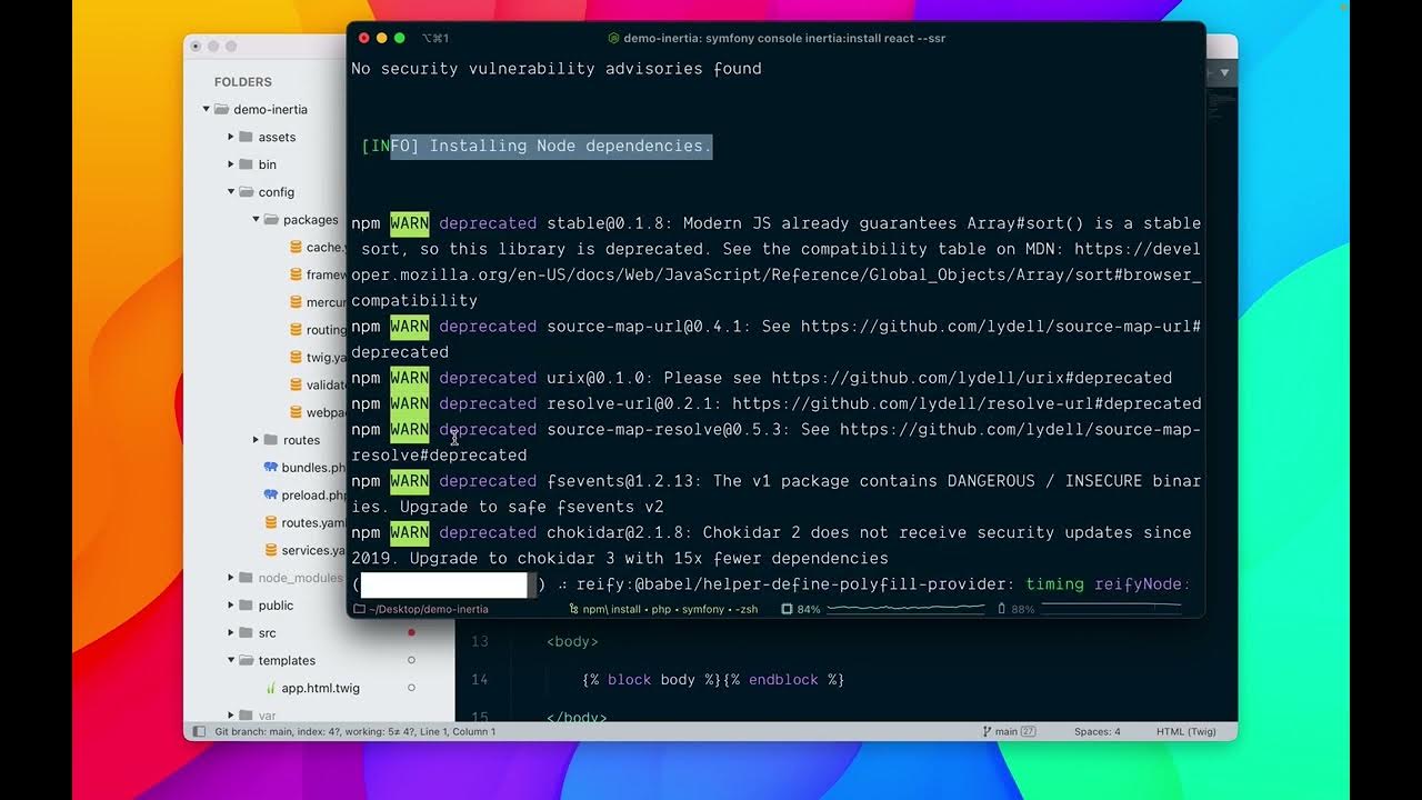 Intégration d'Inertia.js au sein d'un projet Symfony - YouTube