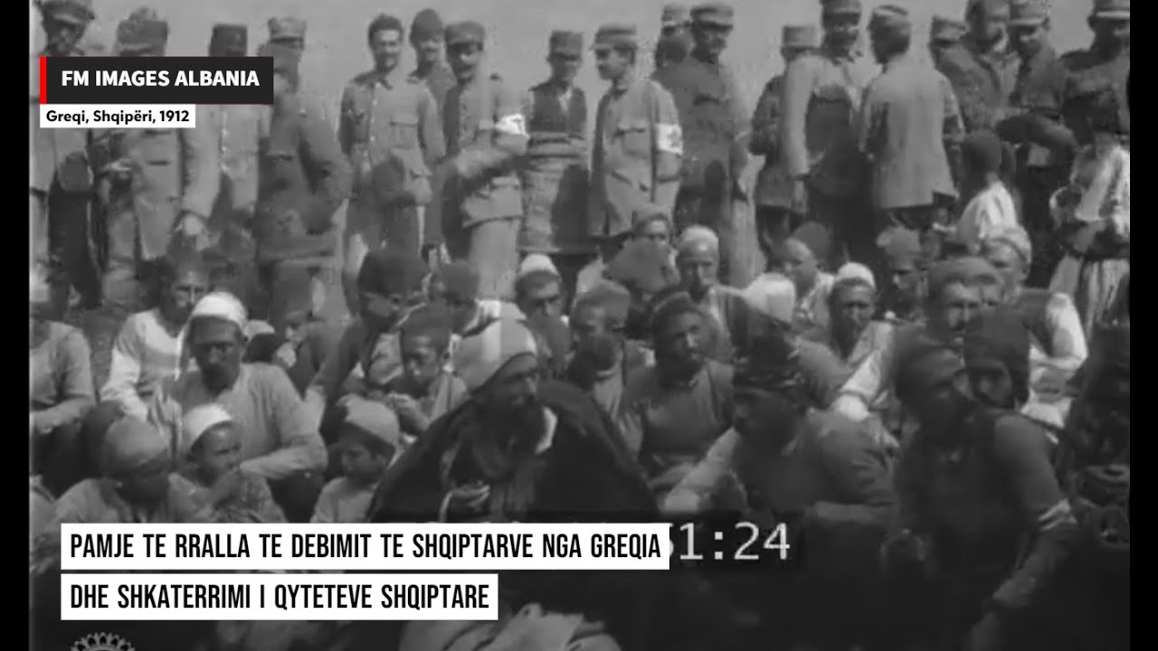 Albania, 1912: Pamje te rralla te debimit te shqiptareve nga Greqia ne ...
