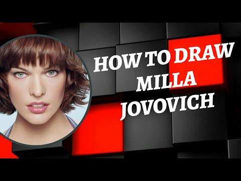 Milla Jovovich Speed Drawing Art - YouTube