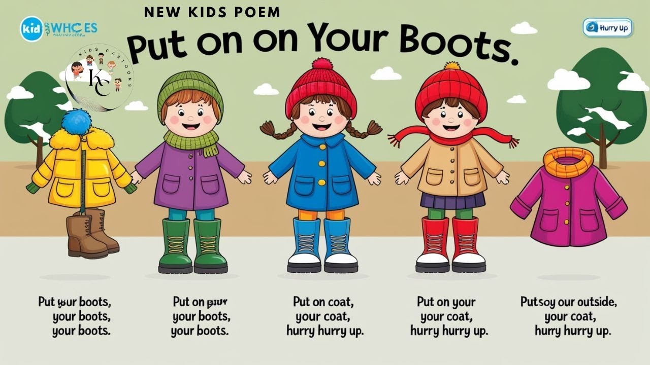 Put On Your Boots New Kids Poem - YouTube