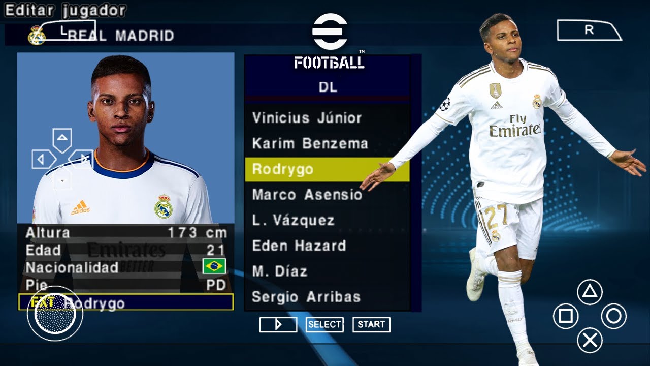 eFootball PES 2023 PPSSPP COM GRÀFICOS EM HD + EUROPEUS FACES REALISTAS ...