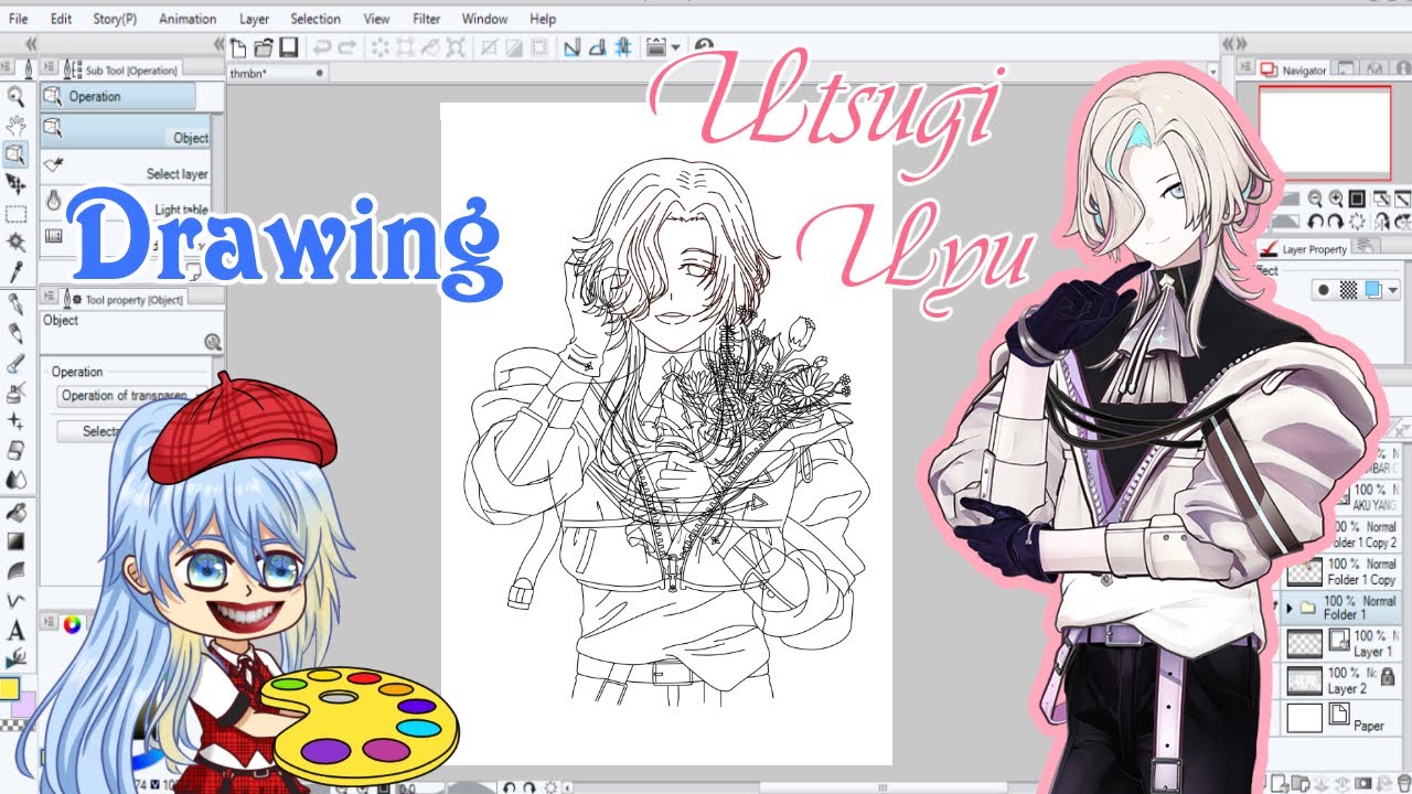 Just Chilling and ARTing _ Drawing Utsugi Uyu UPROAR ( Holostars JP ...