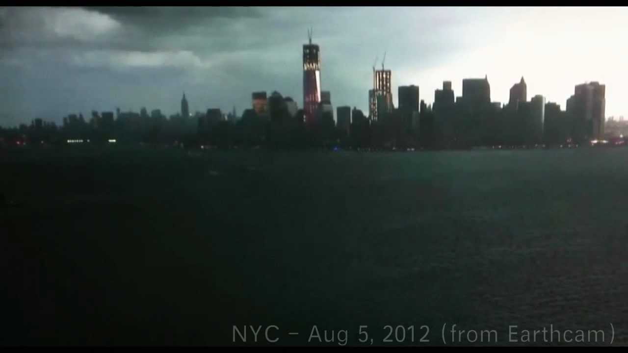 Severe storm, winds approaching New York City - August 5th, 2012 [HD ...