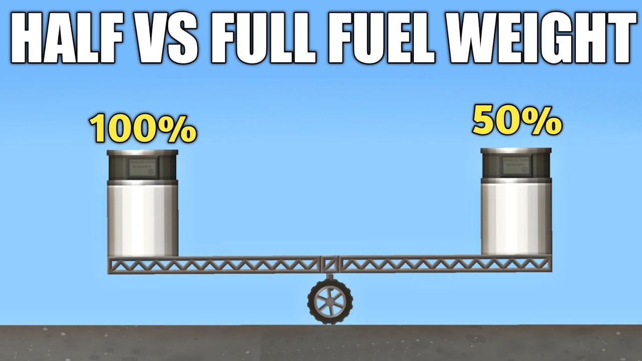full vs half fuel weight test in spaceflight simulator sfs 1.52 #shorts ...
