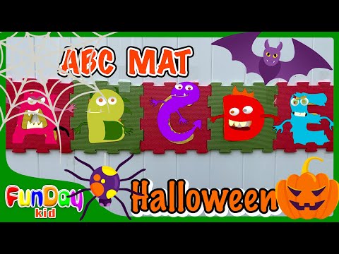 ABC Letter MAT | Halloween ABCs | Pretend Play finding Letters with Urvi and Apu - FunDay Kid