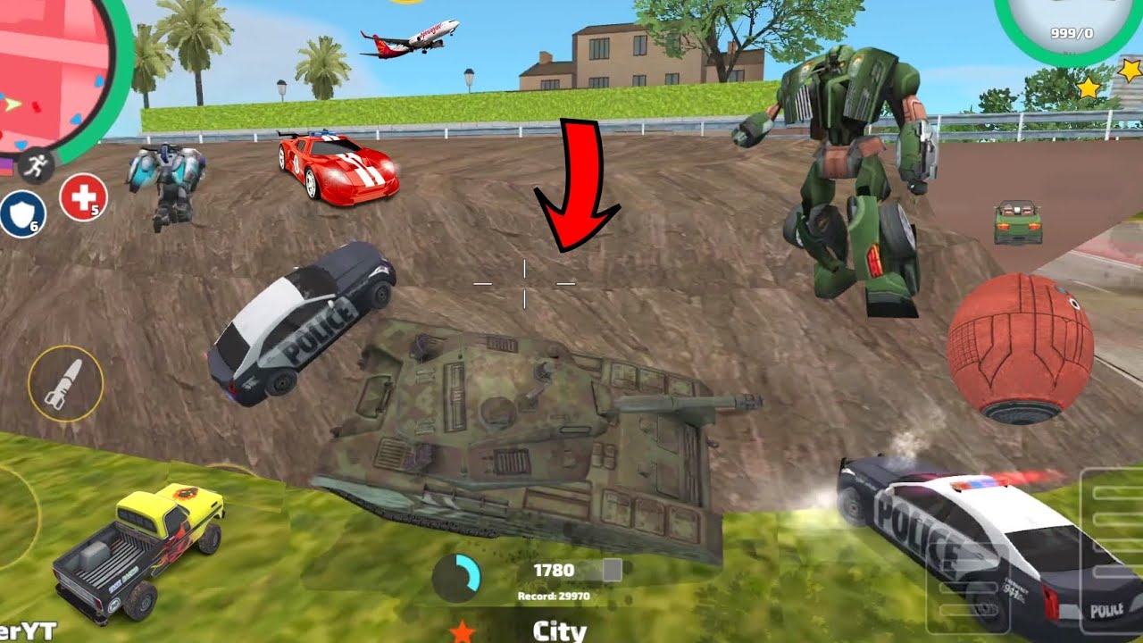 Rope Hero: Vice Town (Transformer Tank Fight Car Robot on Hell ) Robot Tanks - Android Gameplay ...