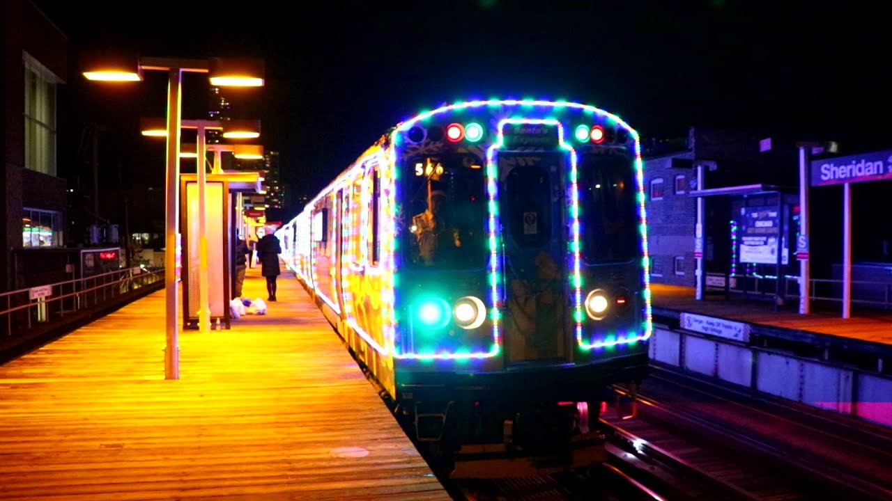 CTA "L" Train System : 2022 Allstate Holiday Train On The Red Line ...