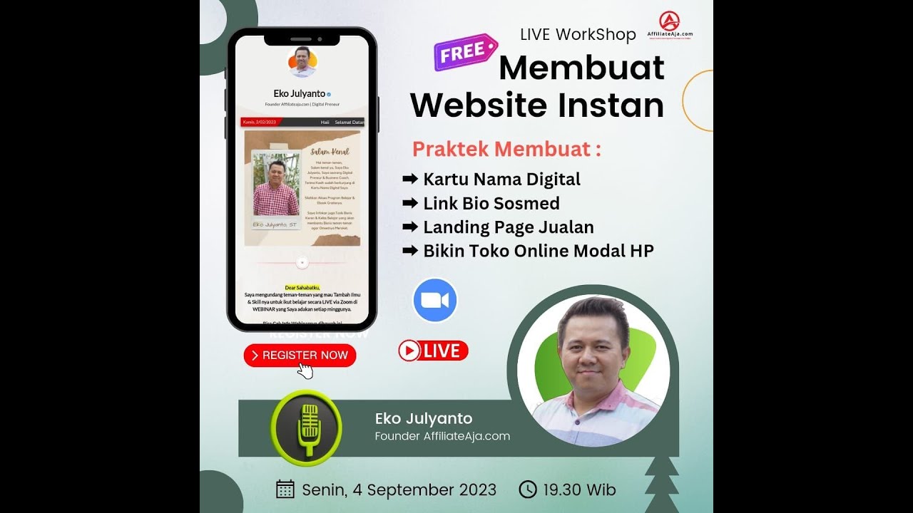 Membuat Kartu Nama Digital & Web Instan dengan Aplikasi BioQu - YouTube