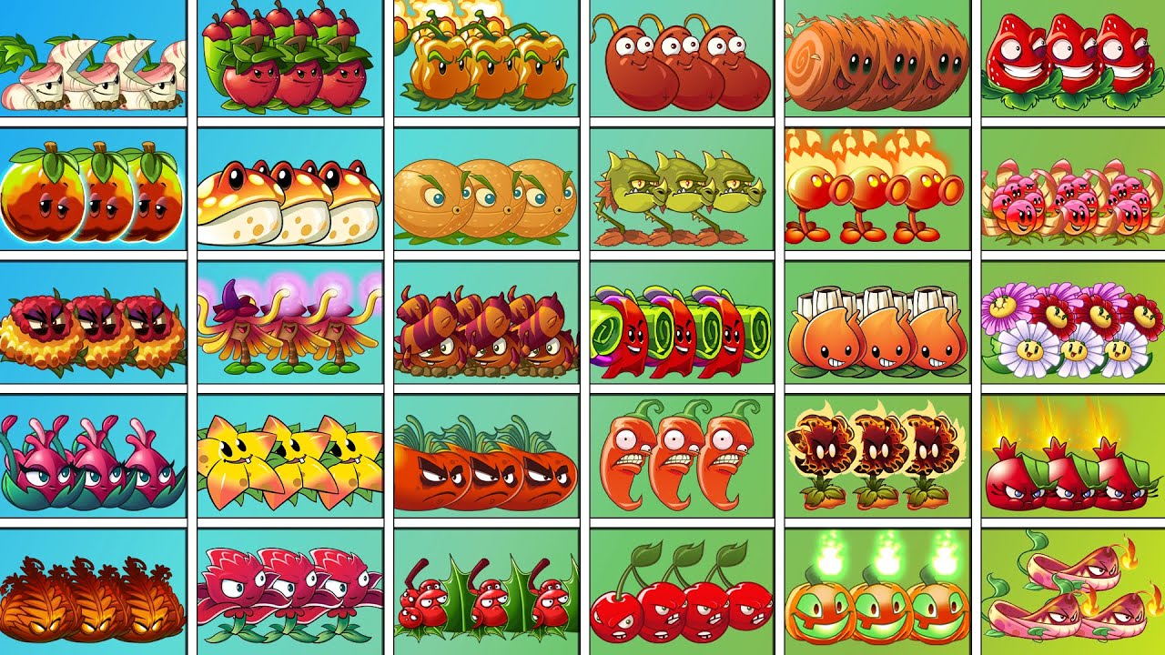 Random 30 ORANGE & RED Plants Battlez - Who Will Win? - PvZ 2 Gameplay ...