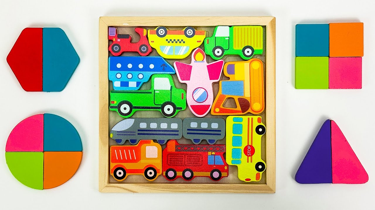 Best Learn Vehicles and Shapes | Preschool Toddler Learning Toy Video ...
