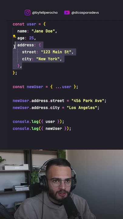 👉 Tenha Muito Cuidado Ao Clonar Objetos No Javascript Usando O Spread Operator Youtube