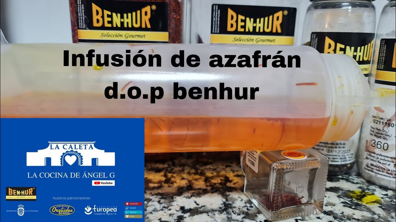 Infusión de azafrán hebra BENHUR. Para arroces. Paellas y guisos - YouTube
