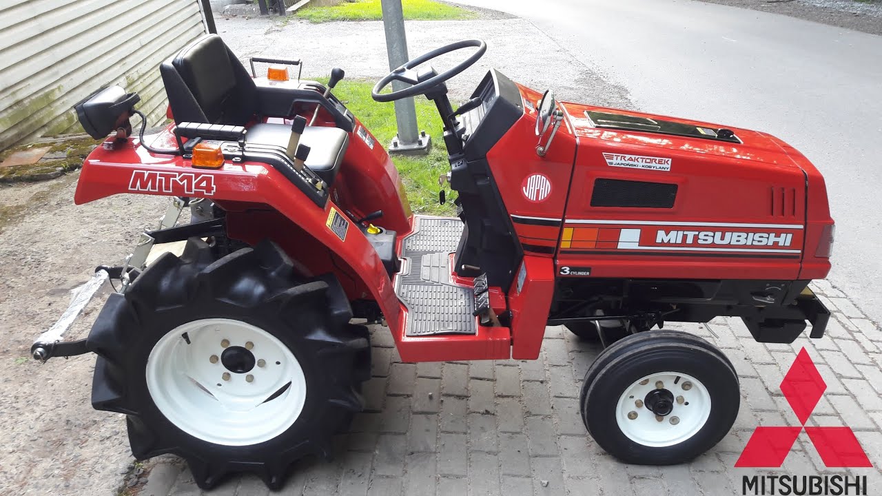 Mitsubishi MT14 14KM Mini Traktorek Japoński - YouTube