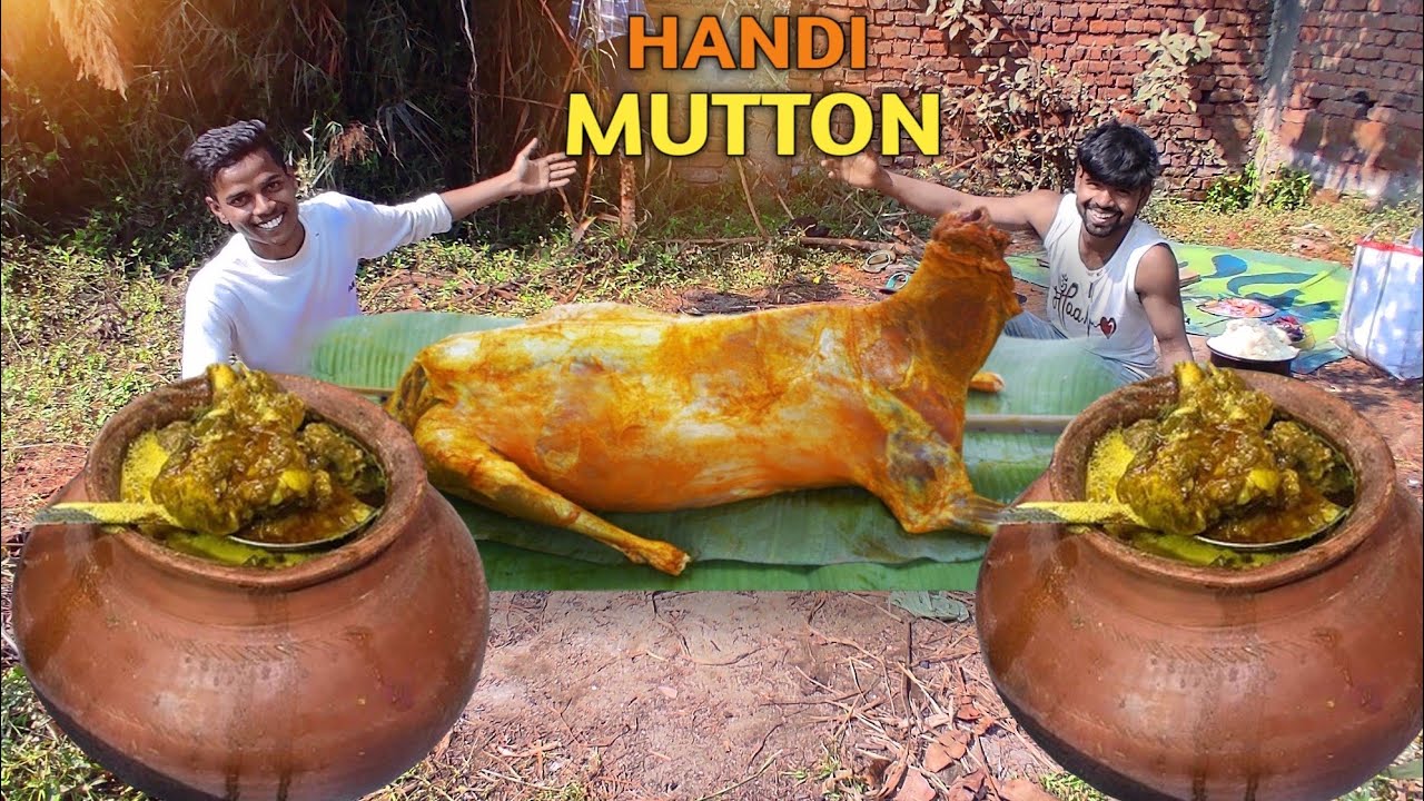 HANDI MUTTON | Bihar Special Handi Mutton Curry Recipe Making & Eating ...
