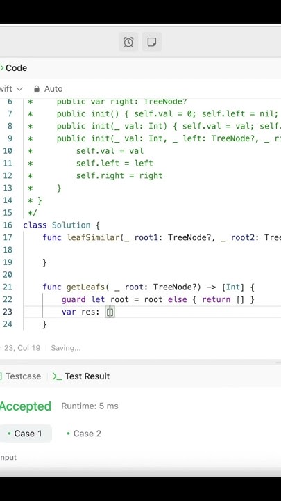 Day 49 Leetcode Problem 872 Swift Leetcode Challenge Swiftui