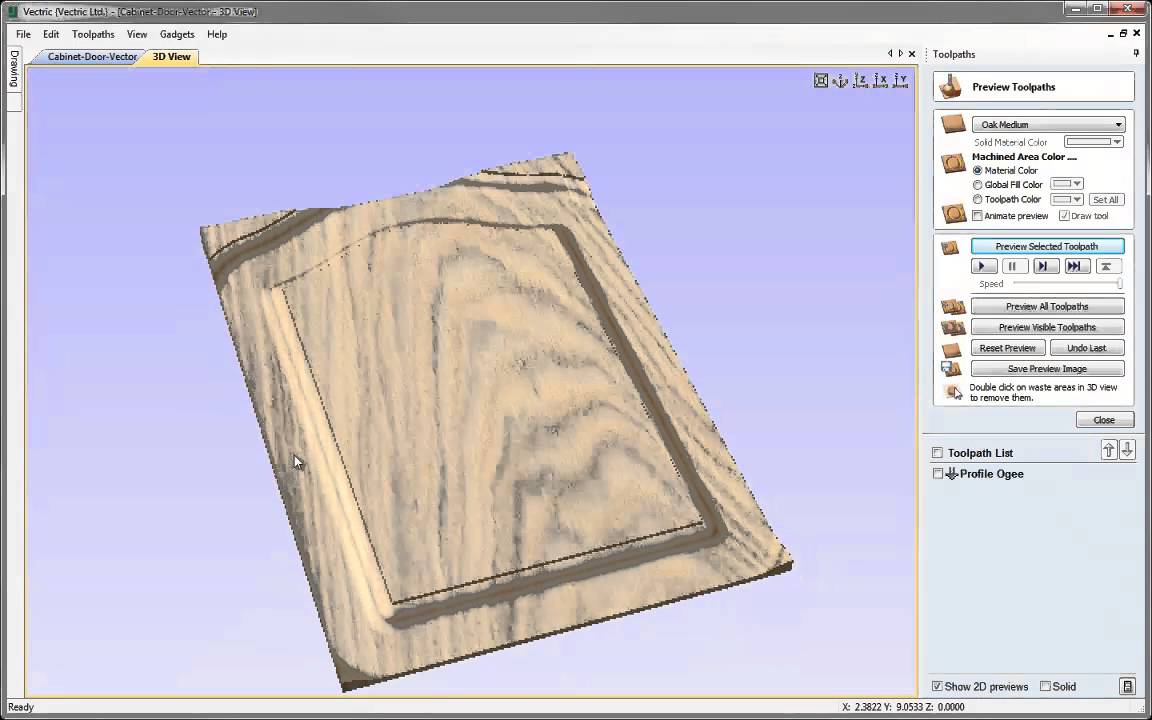 Vectric V8 Tutorials - Raised Panel 2D Toolpathing - YouTube