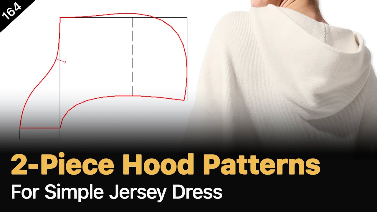 Simplest 2-Piece Hood Pattern Making For Any Tops Or Dresses [Pattern ...