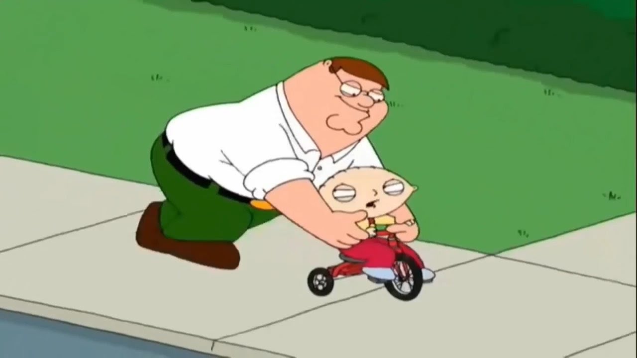 Peter Instructed Stewie To Ride A Bicycle - YouTube