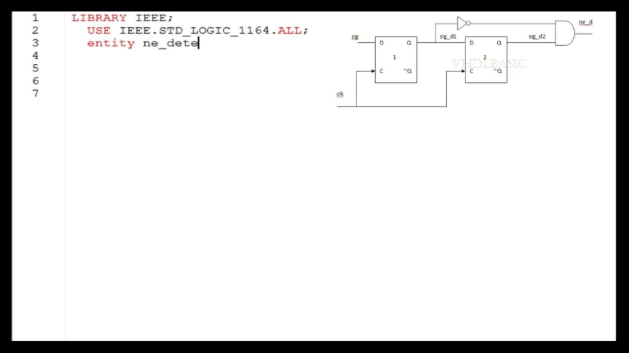 Falling edge detector in VHDL - YouTube