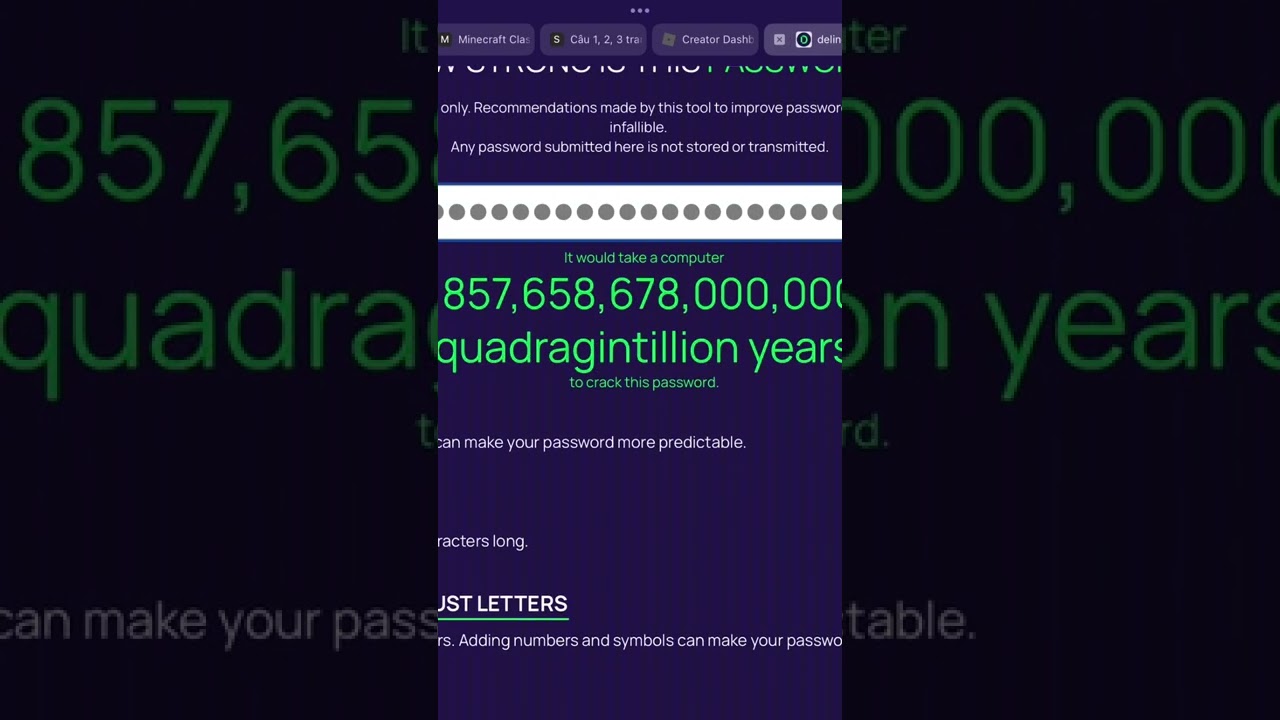 Strongest Password In The World(Impossible To Crack)🤯🤯🤯#shorts - YouTube