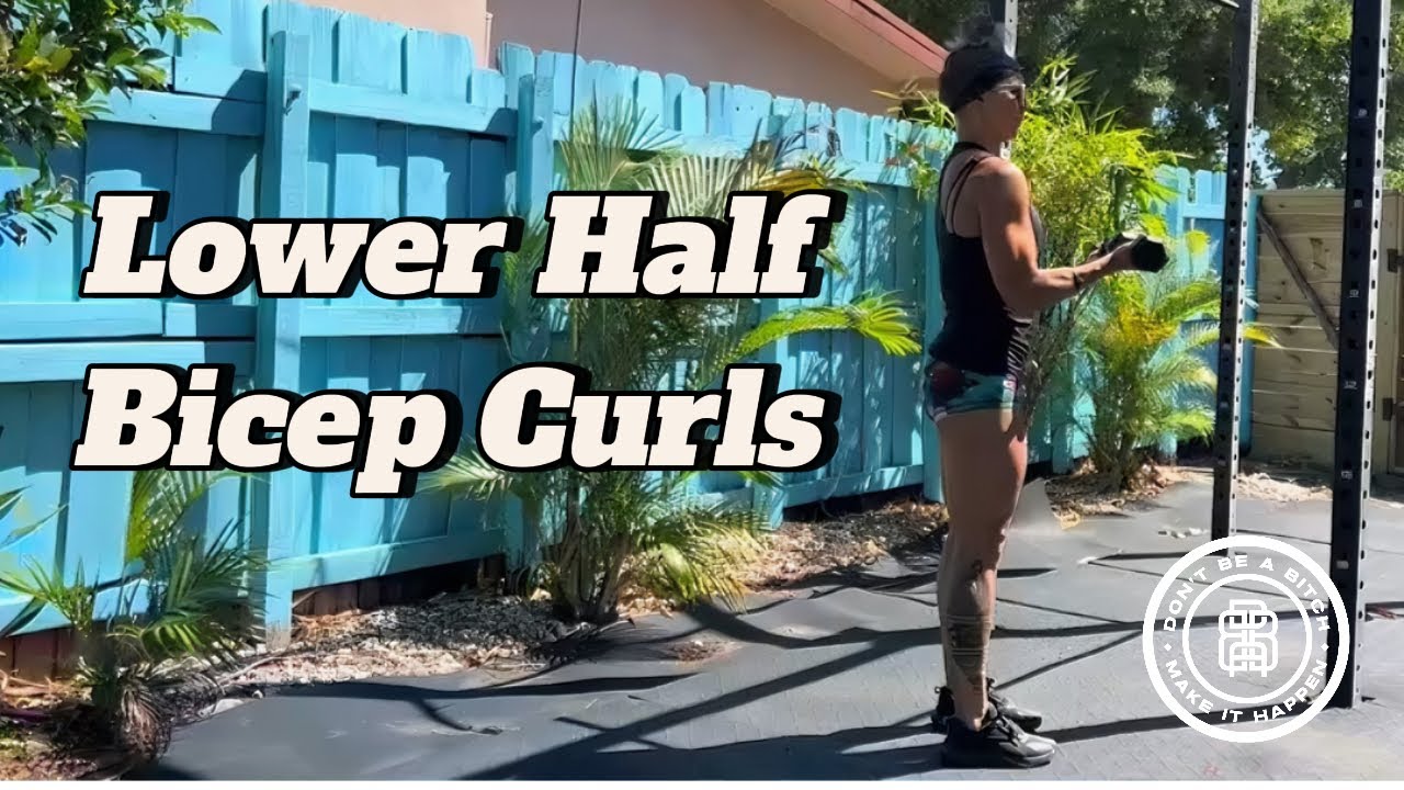 Lower Half DB Bicep Curl - YouTube