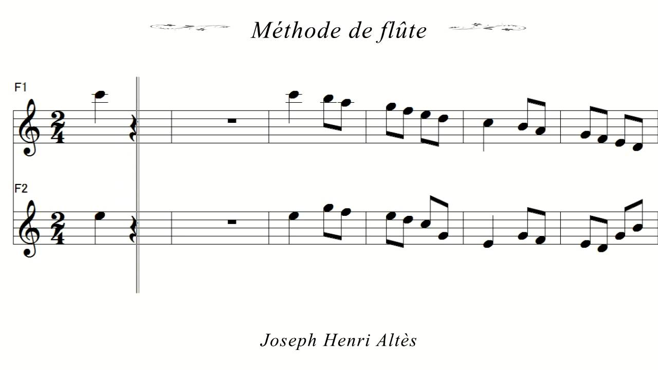 Flute Altes Method Lesson7-5 フルート練習曲 - YouTube