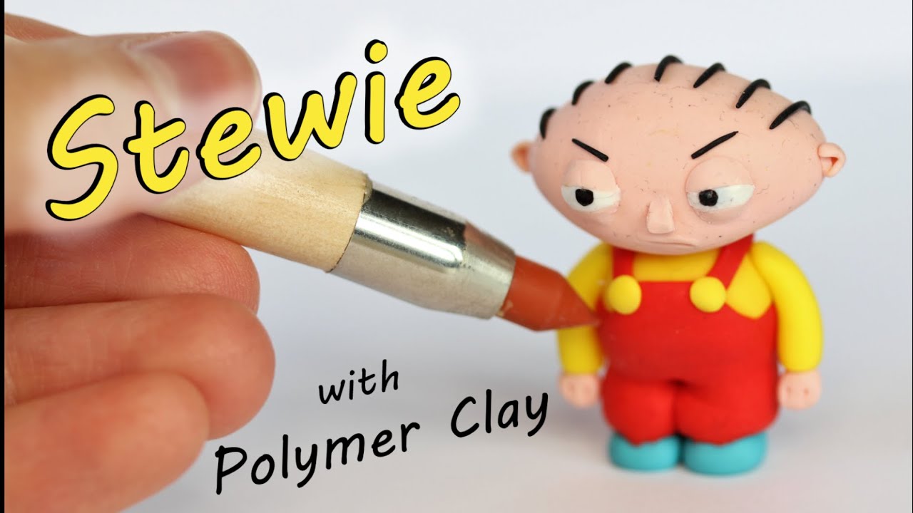 How to build Stewie (Family Guy) with Polymer Clay - YouTube
