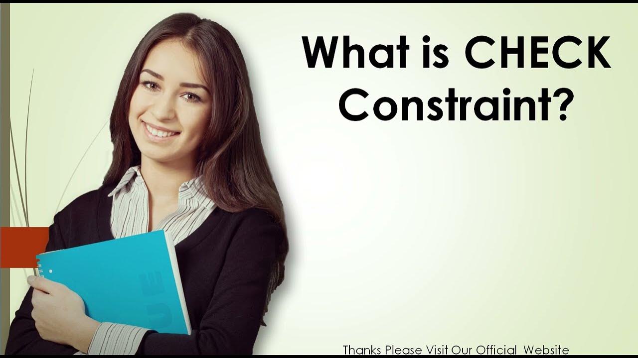What is CHECK Constraint - YouTube