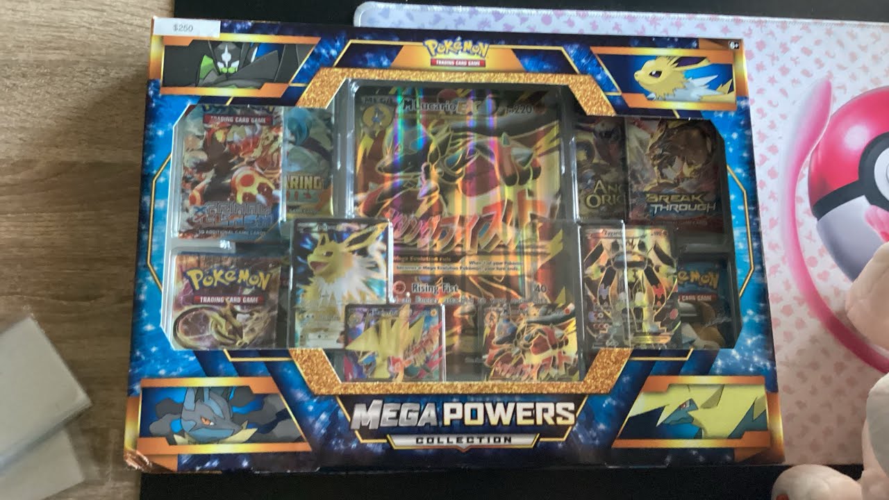 Opening a Pokémon Mega powers collection box - YouTube