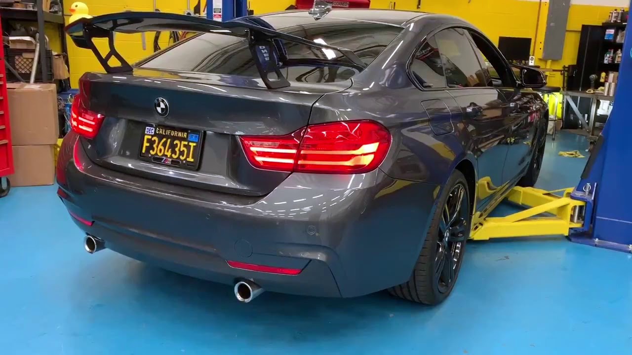 BMW 435i Custom Cat Back High Flow Performance Exhaust - YouTube