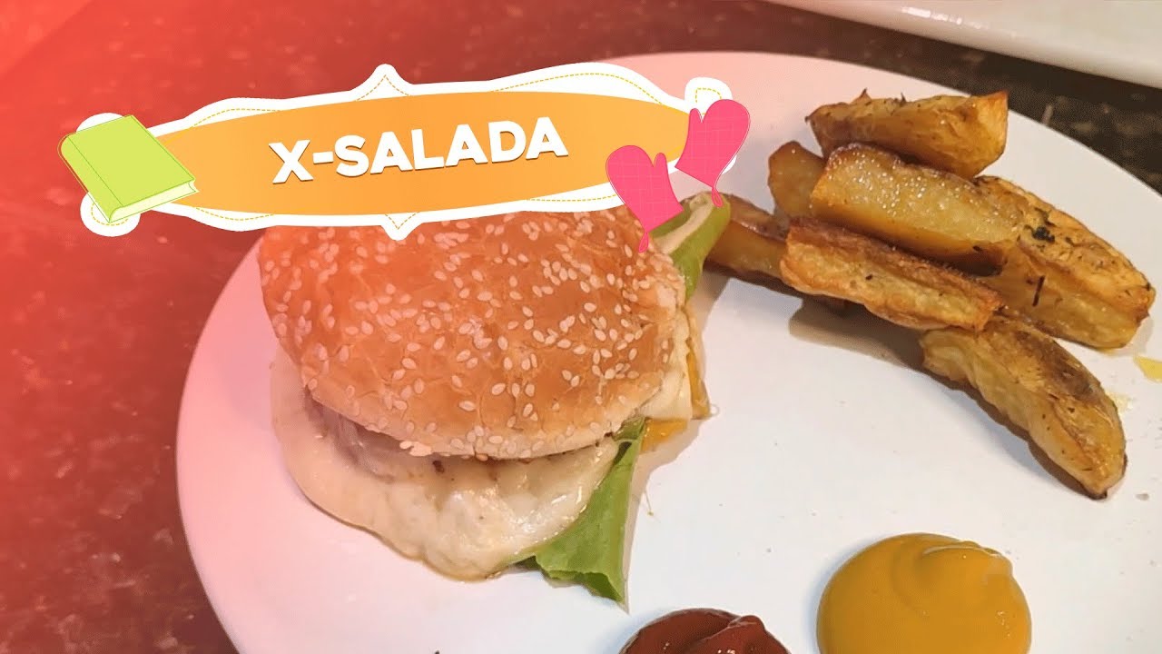 X-salada com batatas rústicas por Julio Cruz - YouTube