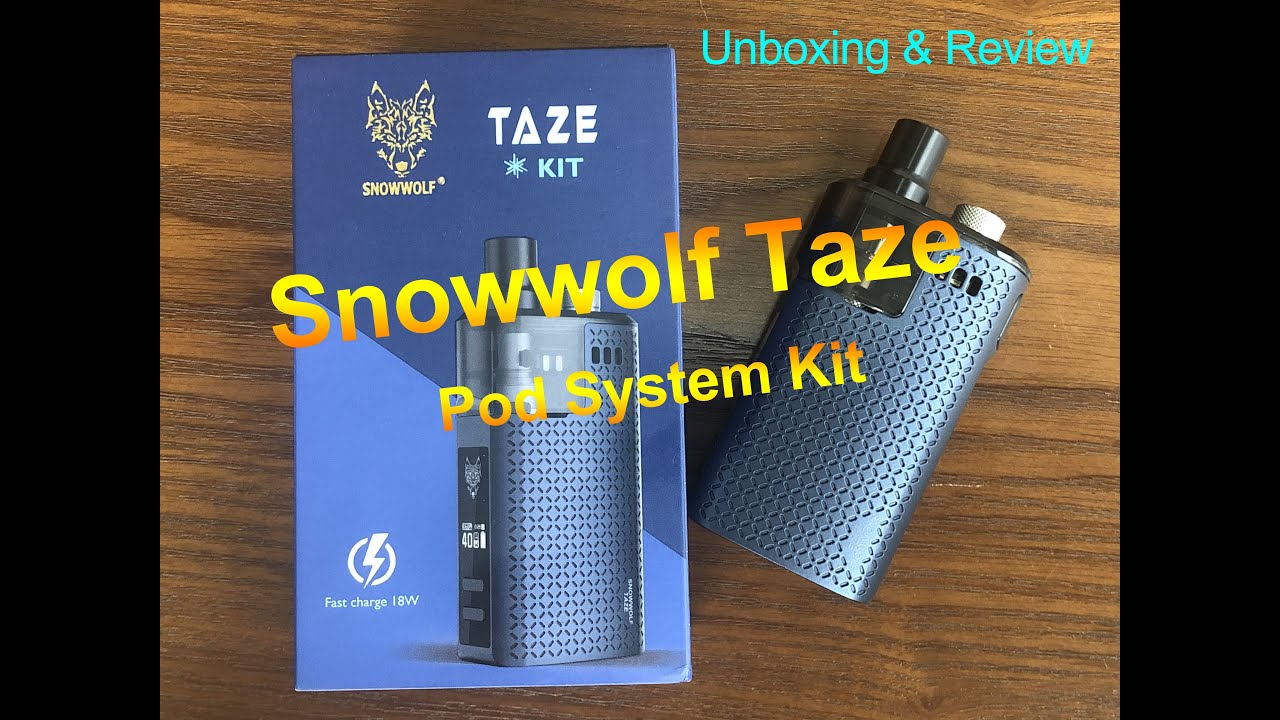 Snowwolf Taze Pod System Kit Unboxing & Review! 1600mAh Battery! New ...