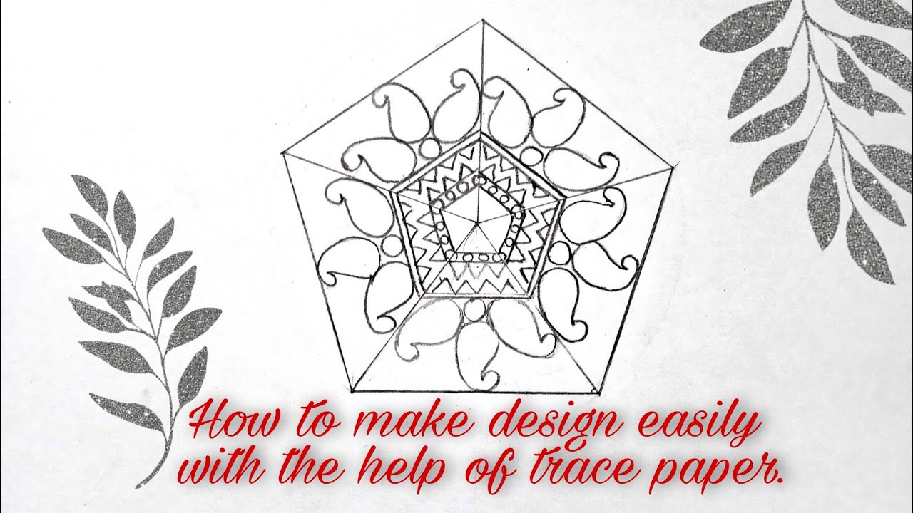 How to make design | with the help of trace paper? - YouTube