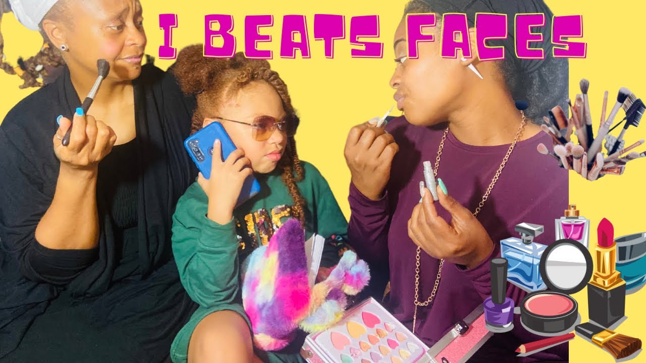 I beats faces!! [kid make up skit] - YouTube