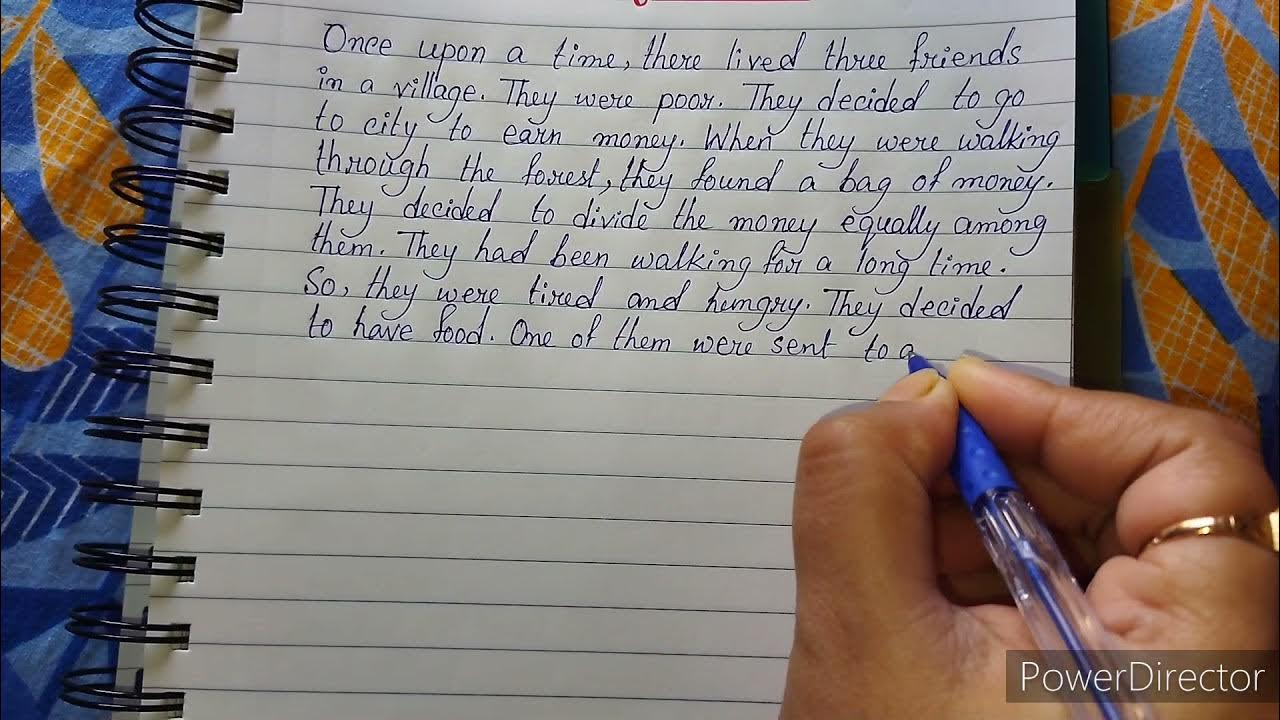 The Greedy Friends || English story writing || Handwriting - YouTube