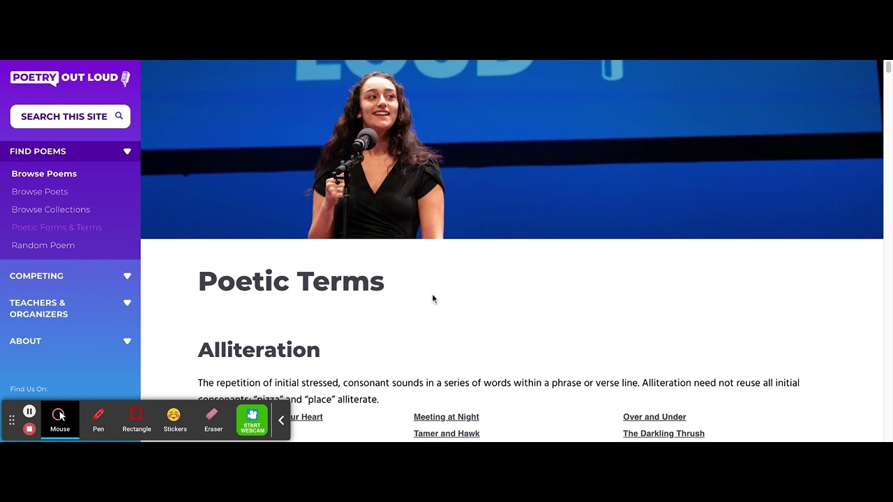Poetry Out Loud: Selecting Your Poem - YouTube