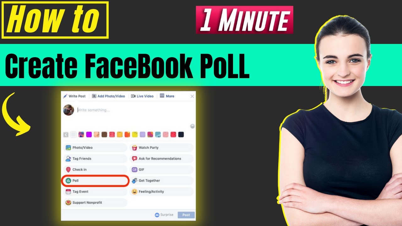 How to create poll on facebook | Make FB poll - YouTube