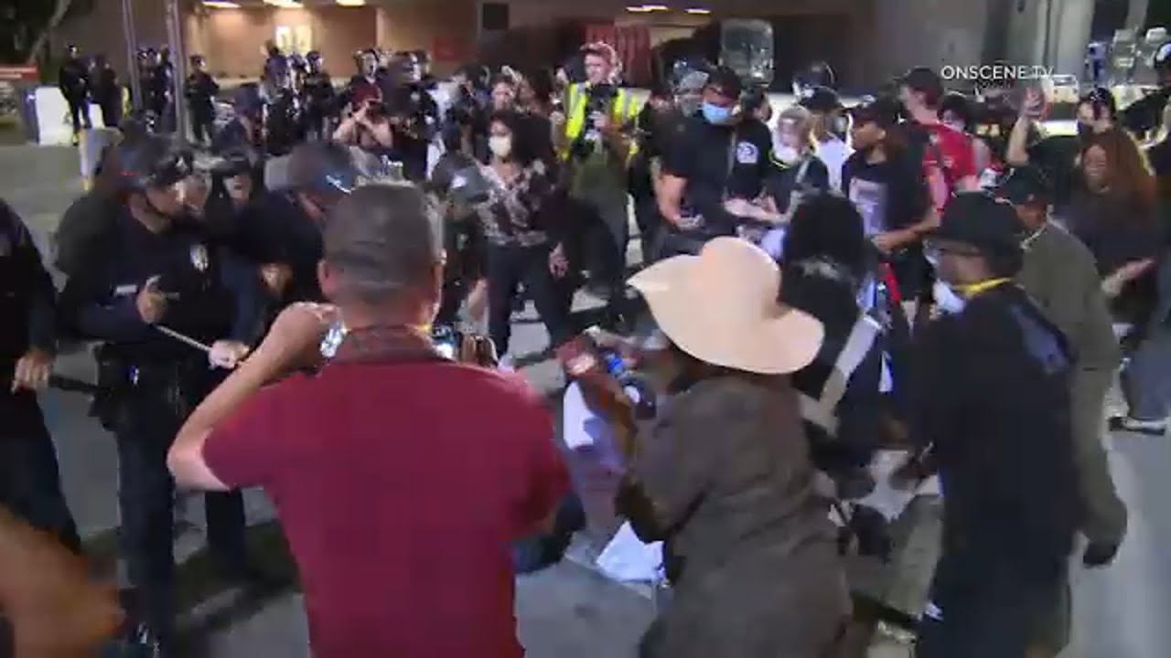 16 people cited after unlawful assembly declared during LA protest ...