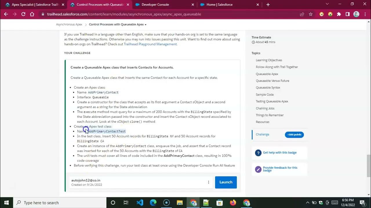 Control Processes with Queueable Apex || Asynchronous Apex - YouTube