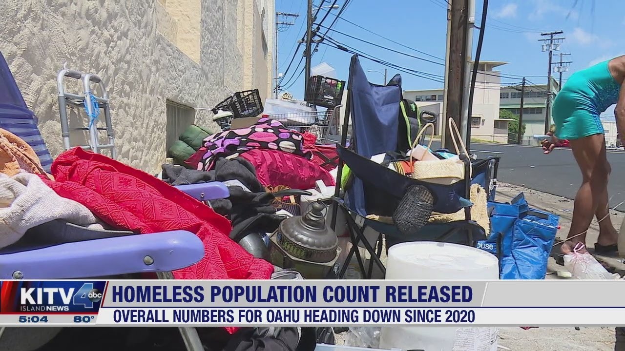 Oahu's homeless population count sees decline in 2022 - YouTube