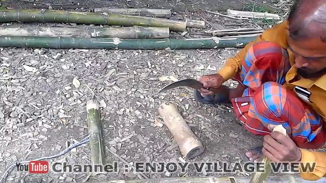 How Bamboo Ladder Made - Bamboo Crafts Unique Traditional Primitive ...