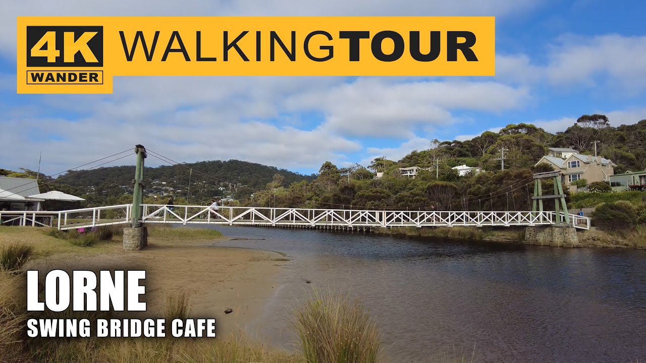 Swing Bridge Café Walking Tour in Lorne, Australia (4K 60fps) - YouTube