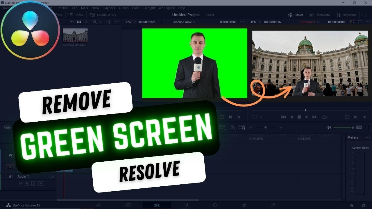 How to Remove Green Screen in Resolve | DaVinci Resolve 18 Tutorial ...