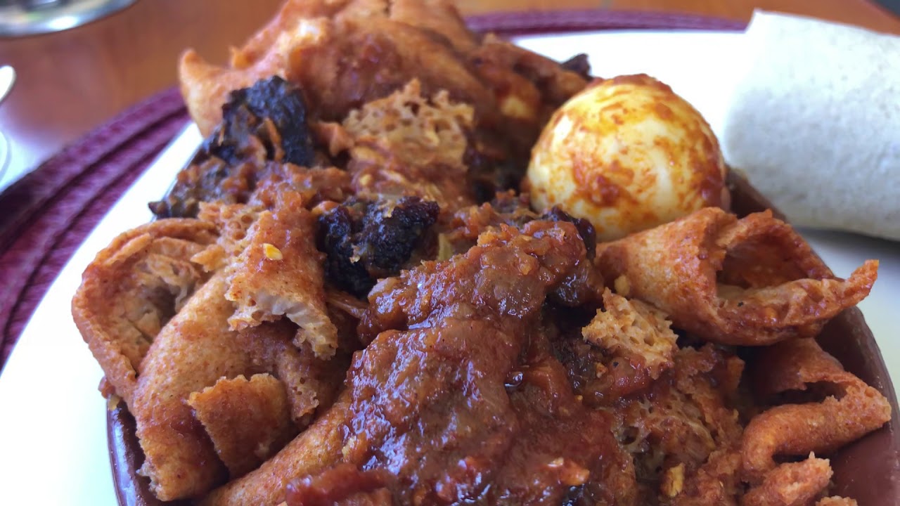 Ethiopian Food - Firfir - YouTube
