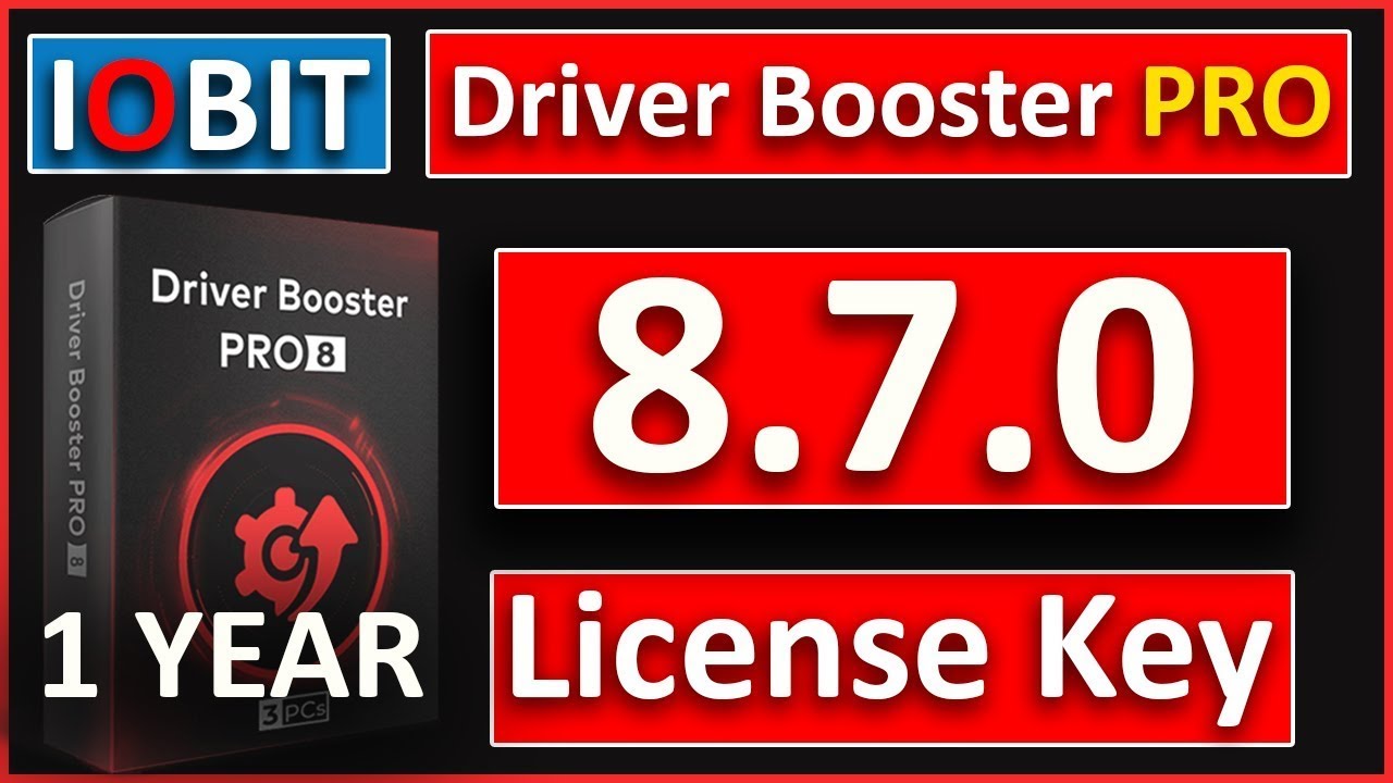 IOBIT Driver Booster PRO 8.7.0.NEW 1 YEAR License Key 2021 - YouTube